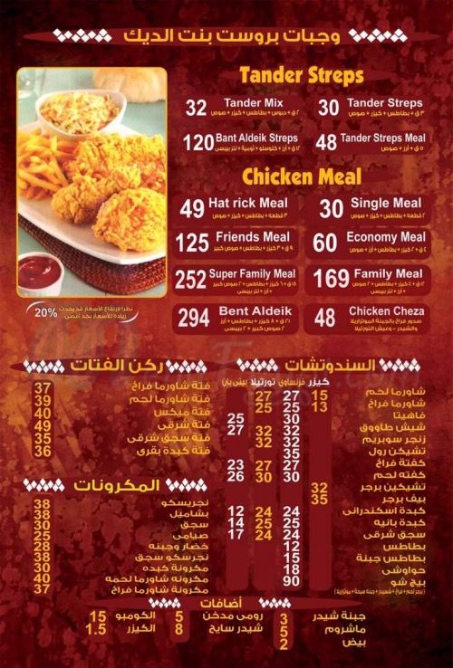 منيو و رقم دليفرى – مطعم بيت الديك مصر| منيو ايجبت